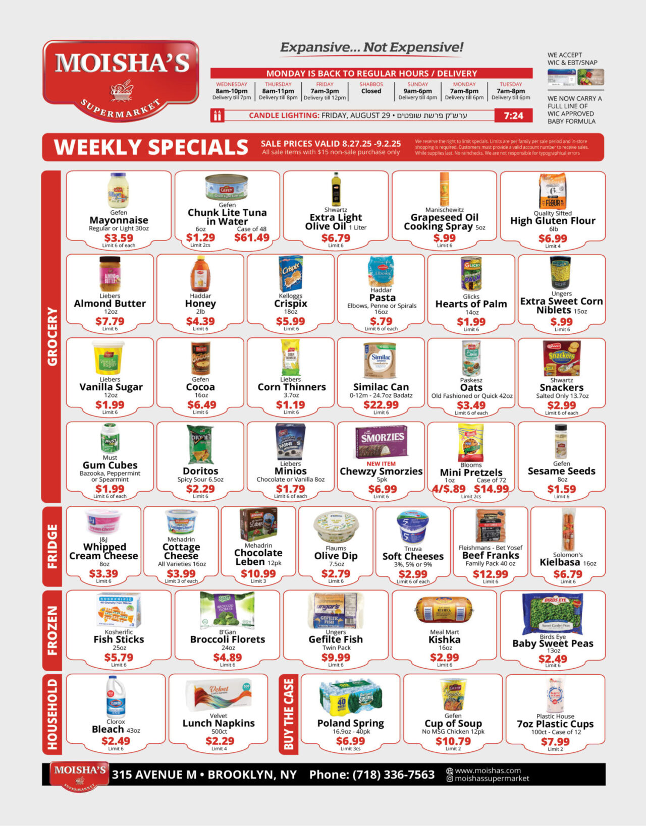 In Store Specials - Moishas